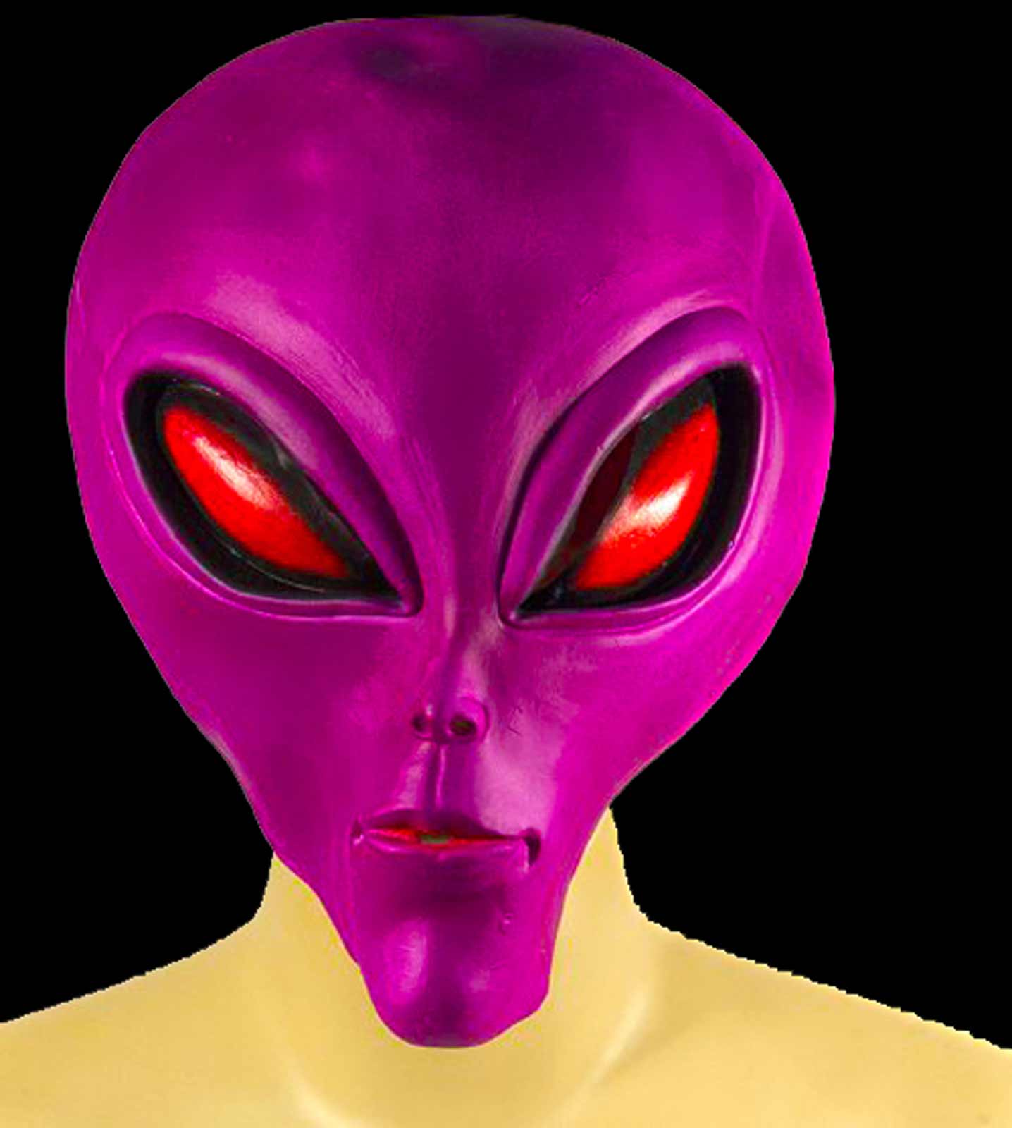 ALIEN UFO Extra Terrestrial ET Latex Full Mask Costume Prop Purple ...